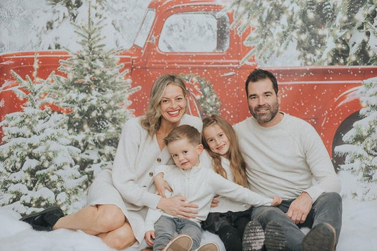 Cheap Price Fox Christmas Tree Car Snow Photography Vinyl/Fabric Backdrop – Foxbackdrop