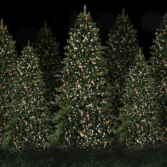 Fox Christmas Tree Night Vinyl Backdrop Photography – Foxbackdrop